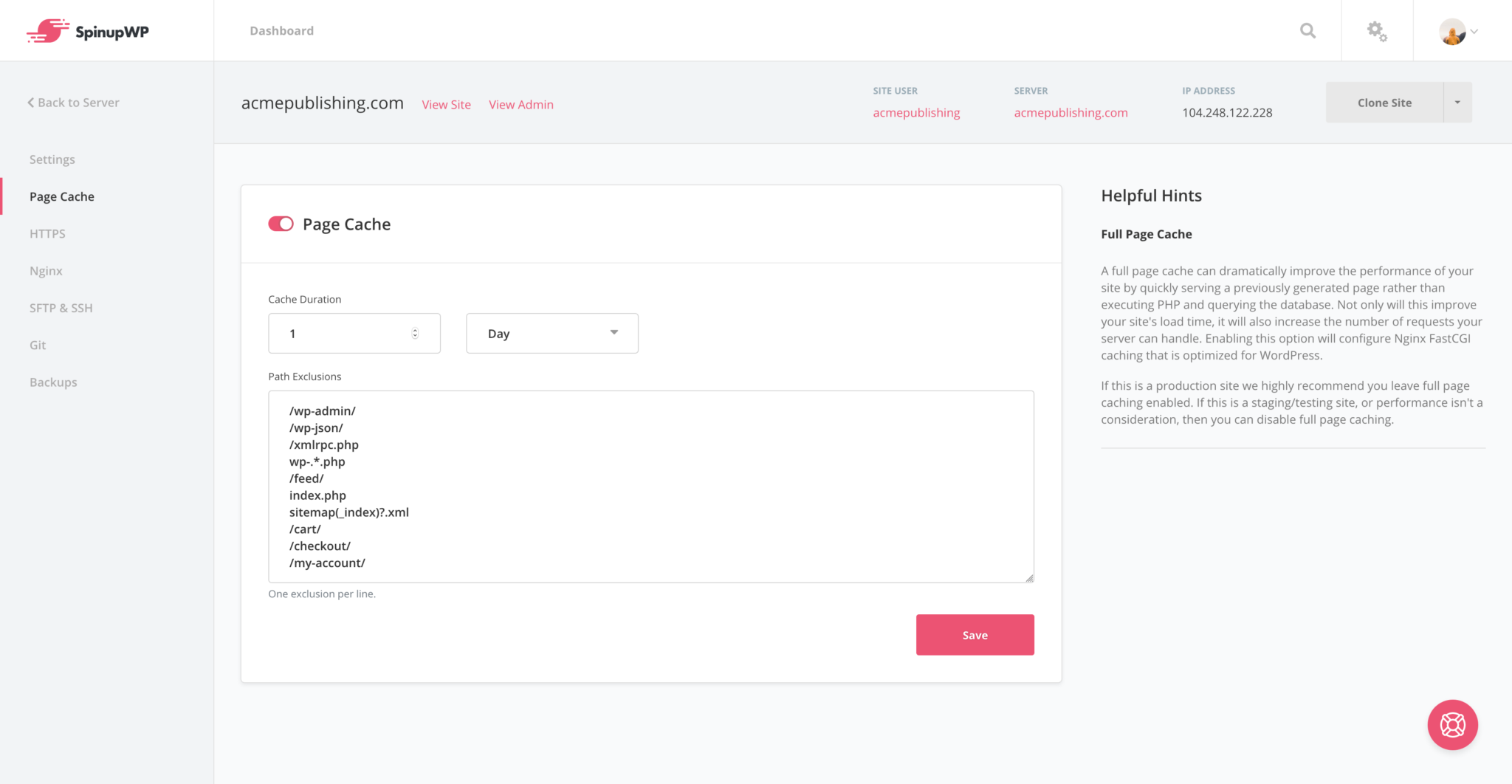Customizing Page Cache Exclusions - SpinupWP