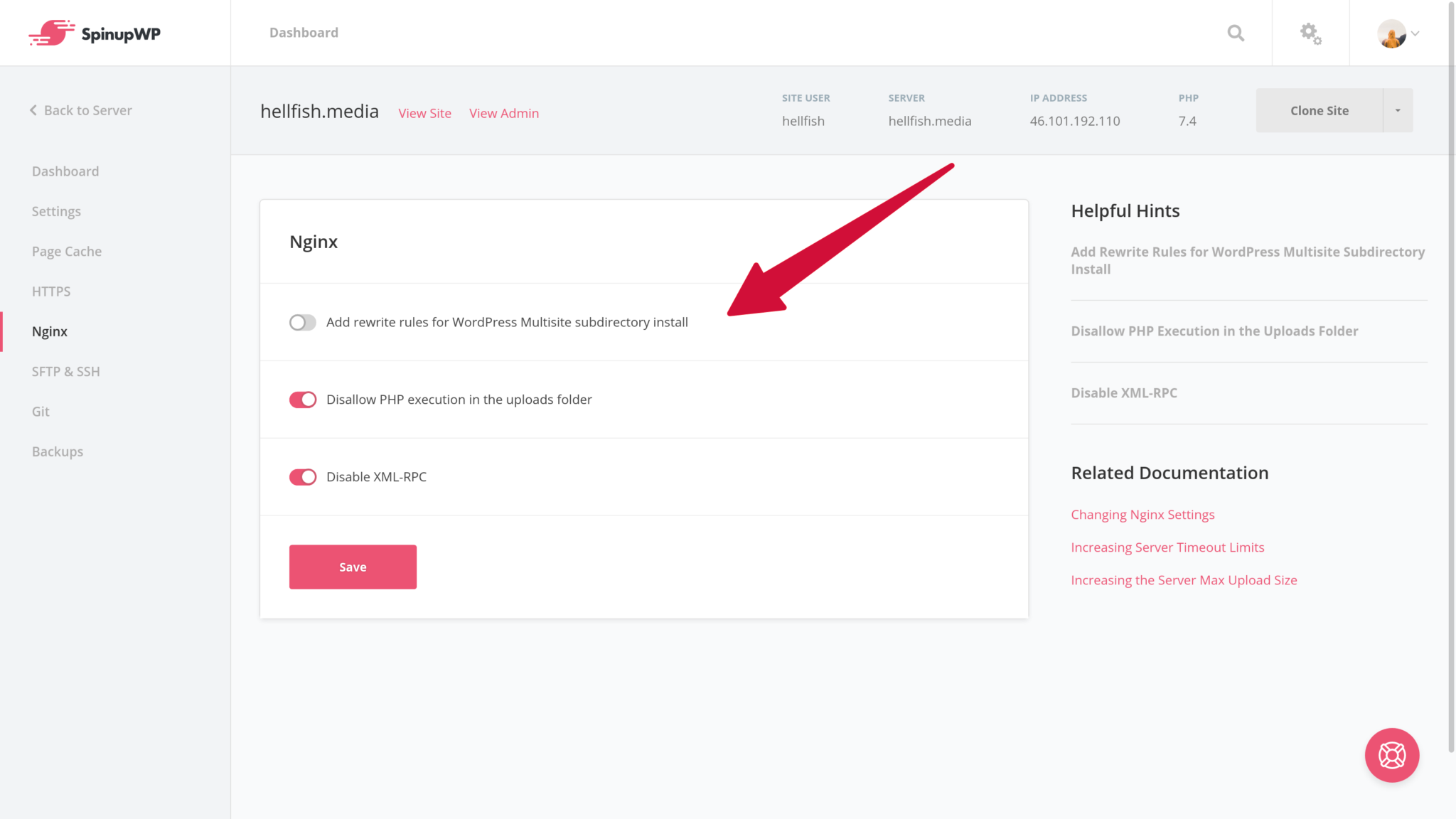  Add Rewrite Rules For WordPress Multisite Subdirectory Install Toggle