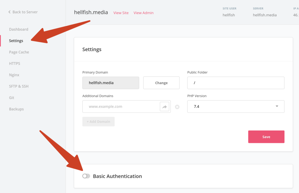 Enable Basic Authentication for Your SpinupWP Site - SpinupWP