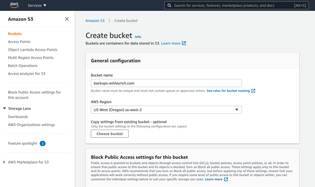 Simple Linux Backup Script With Upload to Amazon S3