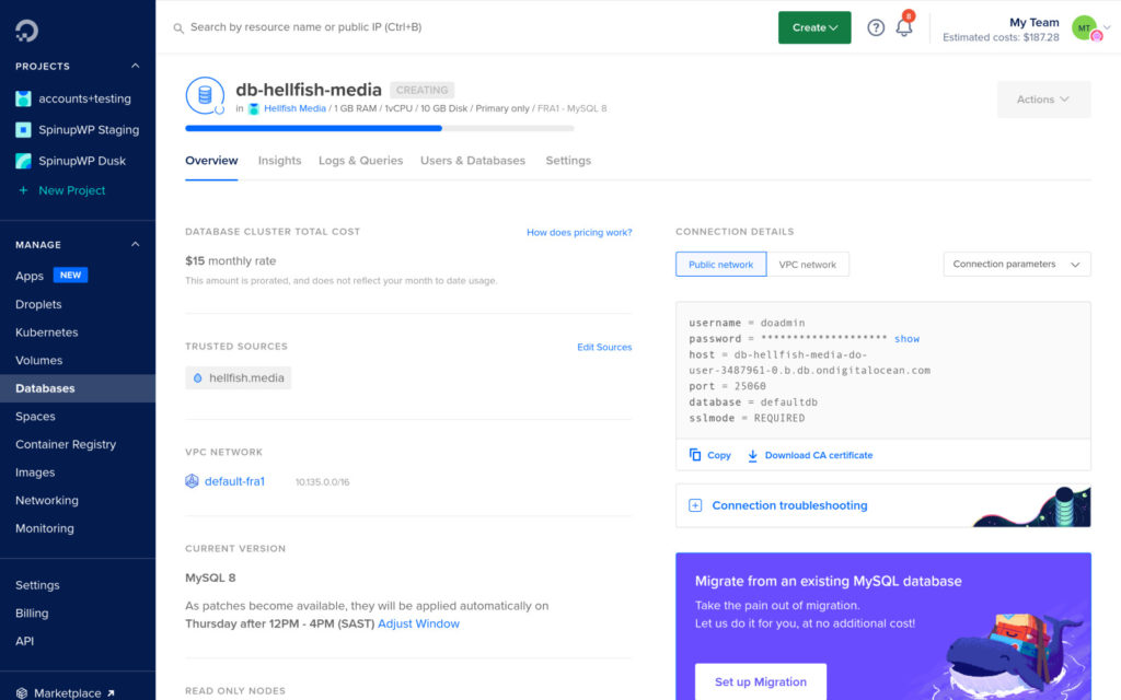 Setting Up a DigitalOcean Managed MySQL Database and Adding It to ...
