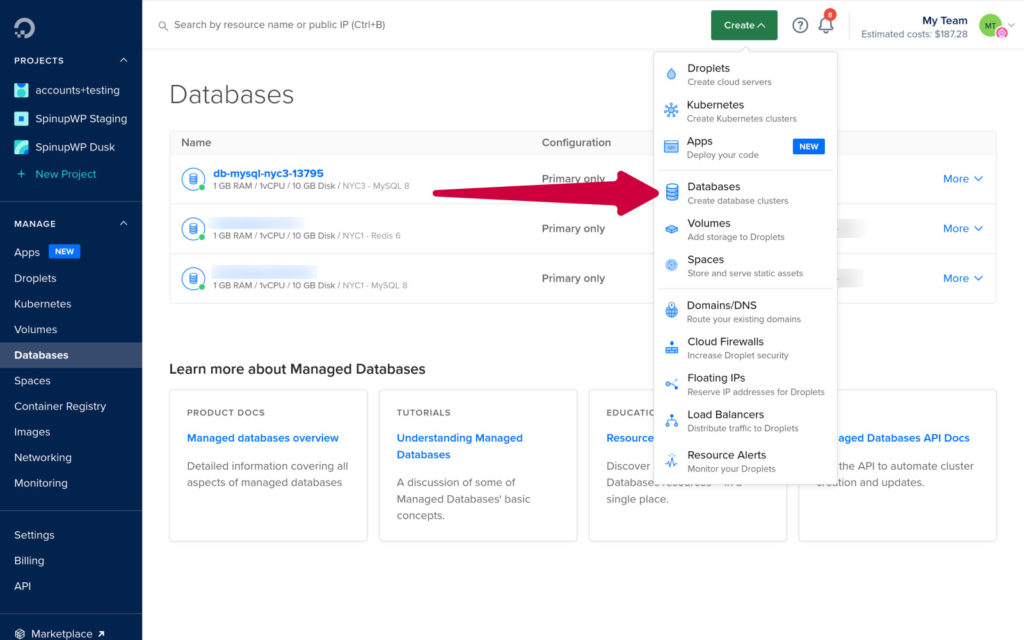 Setting Up a DigitalOcean Managed MySQL Database and Adding It to SpinupWP - SpinupWP