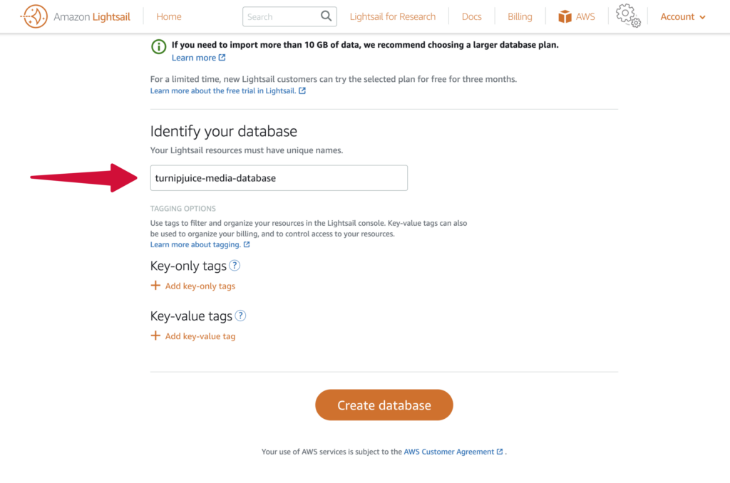 Setting Up an Amazon Lightsail Managed MySQL Database and Adding It to ...