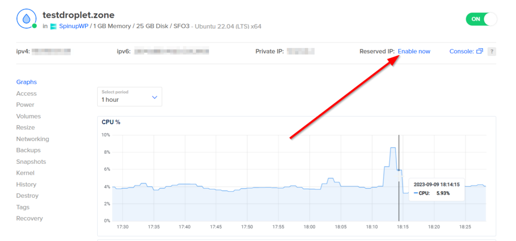 DigitalOcean Reserved IPs - SpinupWP