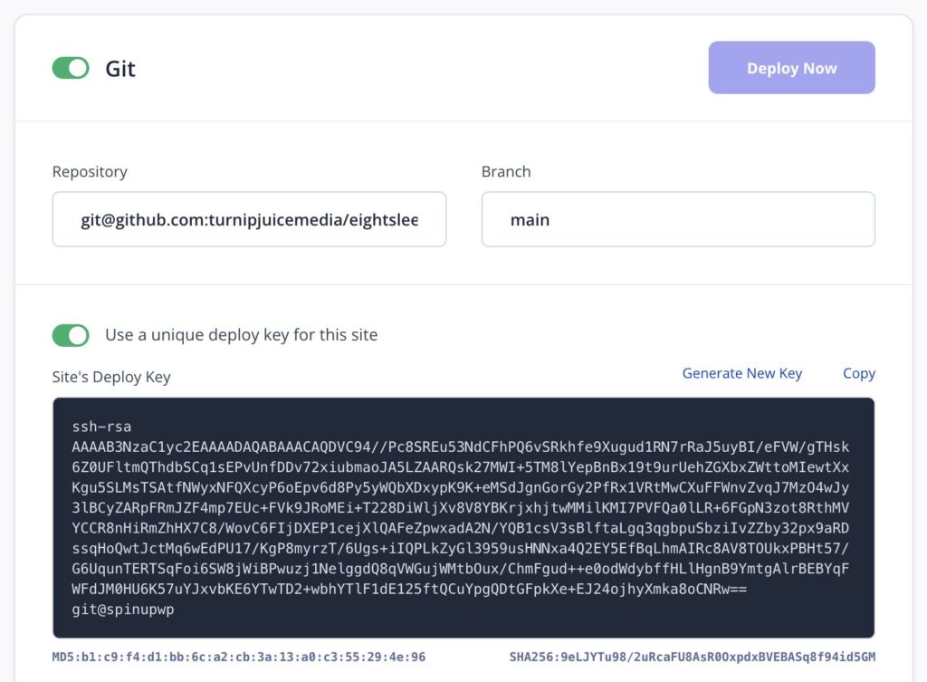 Git Deploy Keys - SpinupWP